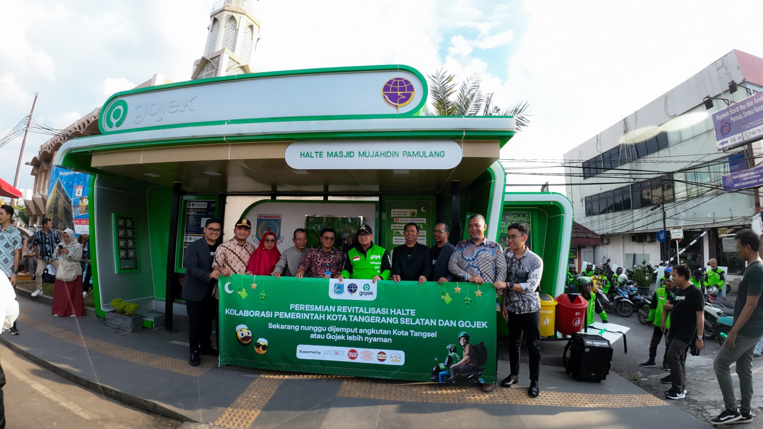 Kolaborasi Pemkot Tangsel dan Gojek Resmikan 2 Halte Publik untuk ...